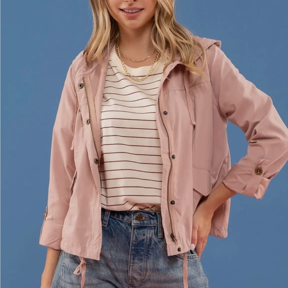 Blu Pepper | Jackets & Coats | Blu Pepper Snap Button Zip Up Hooded ...